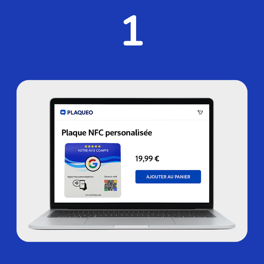 Plaqueo - votre plaque NFC pour collectez facilement des avis Google